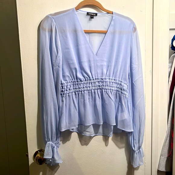 Express | Tops | Light Blue Express Small | Poshmark
